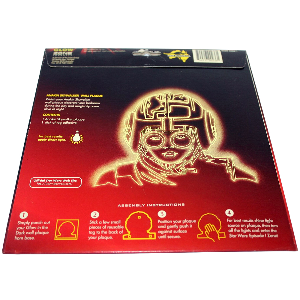 Star Wars: Episode 1 Anakin Skywalker Glow In The Dark Wall Plaque ...